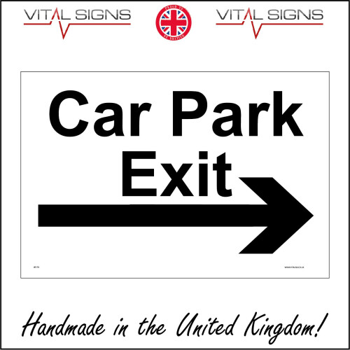 (200 x 150mm - 8 x 6, Magnetic - Vehicle Grade) VE179 Car Park Exit ...