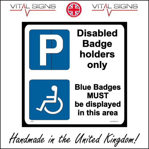 (600 x 600mm - 24 x 24, Dibond / Composite Aluminium) DISABLED BADGE ...