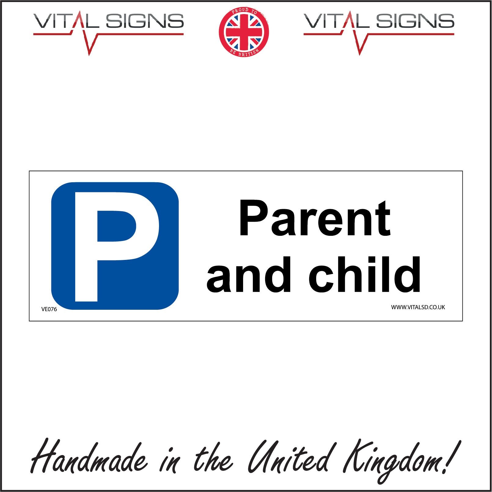 (450 x 150mm - 18 x 6, 1mm Pvc Foamex) PARENT AND CHILD SIGN VE076 ...