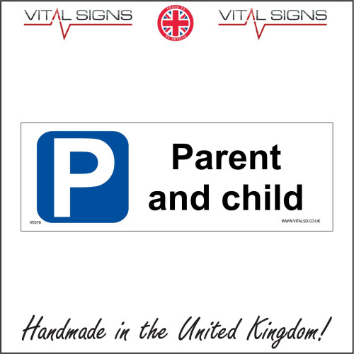 (150 x 50mm - 6 x 2, Magnetic - Vehicle Grade) PARENT AND CHILD SIGN ...
