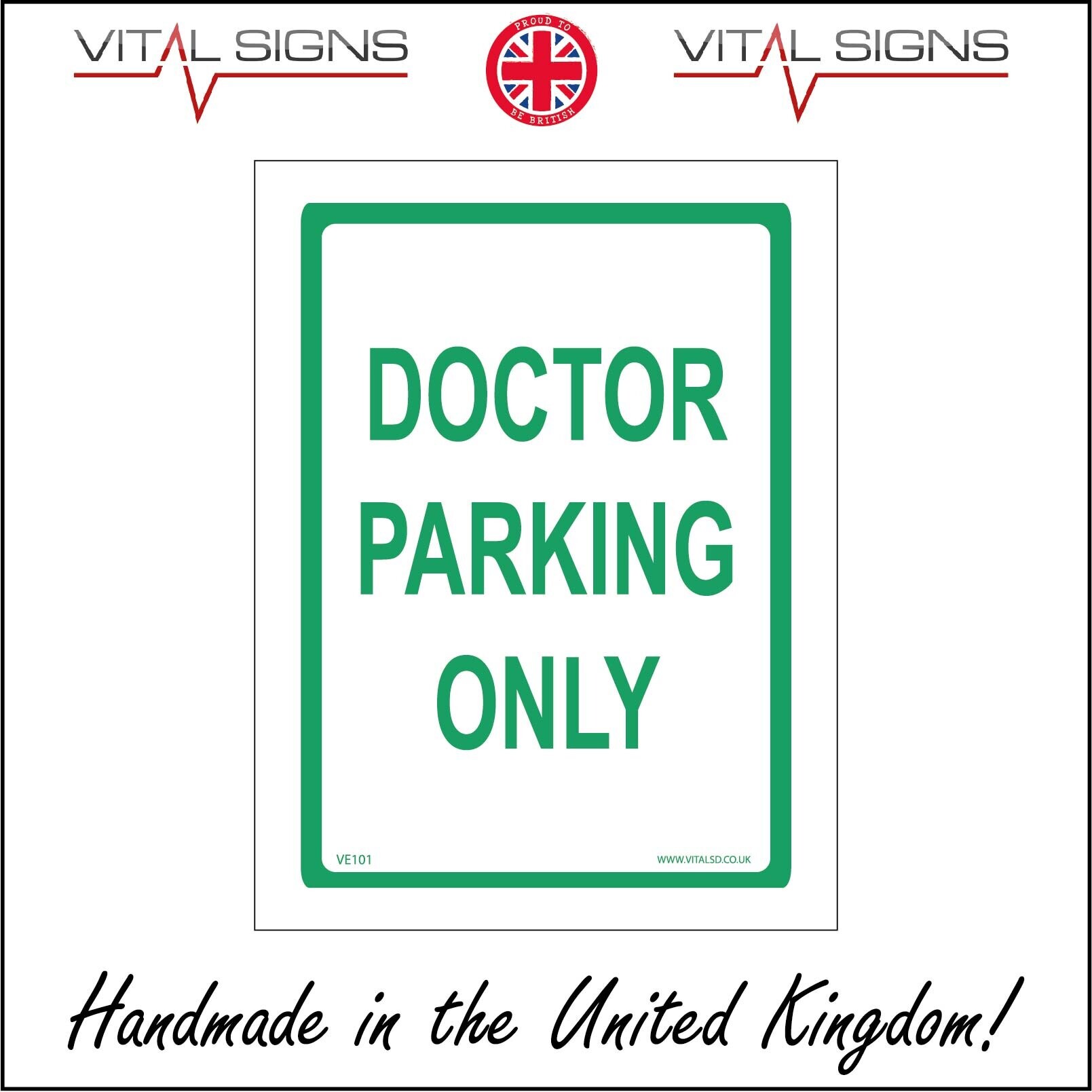 (150 x 200mm - 6 x 8, Sticker / Sav - White Background) DOCTOR PARKING ...