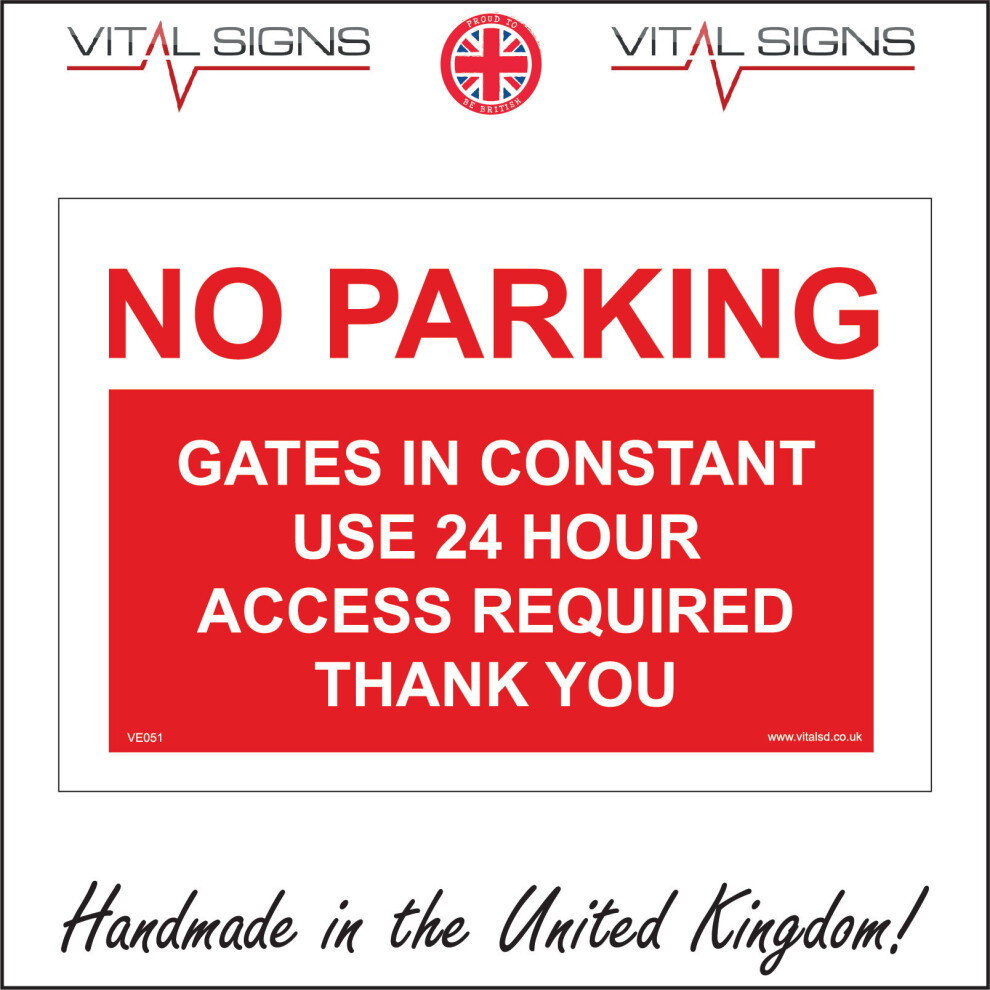 (200 x 150mm - 8 x 6, Sticker / Sav - White Background) NO PARKING ...