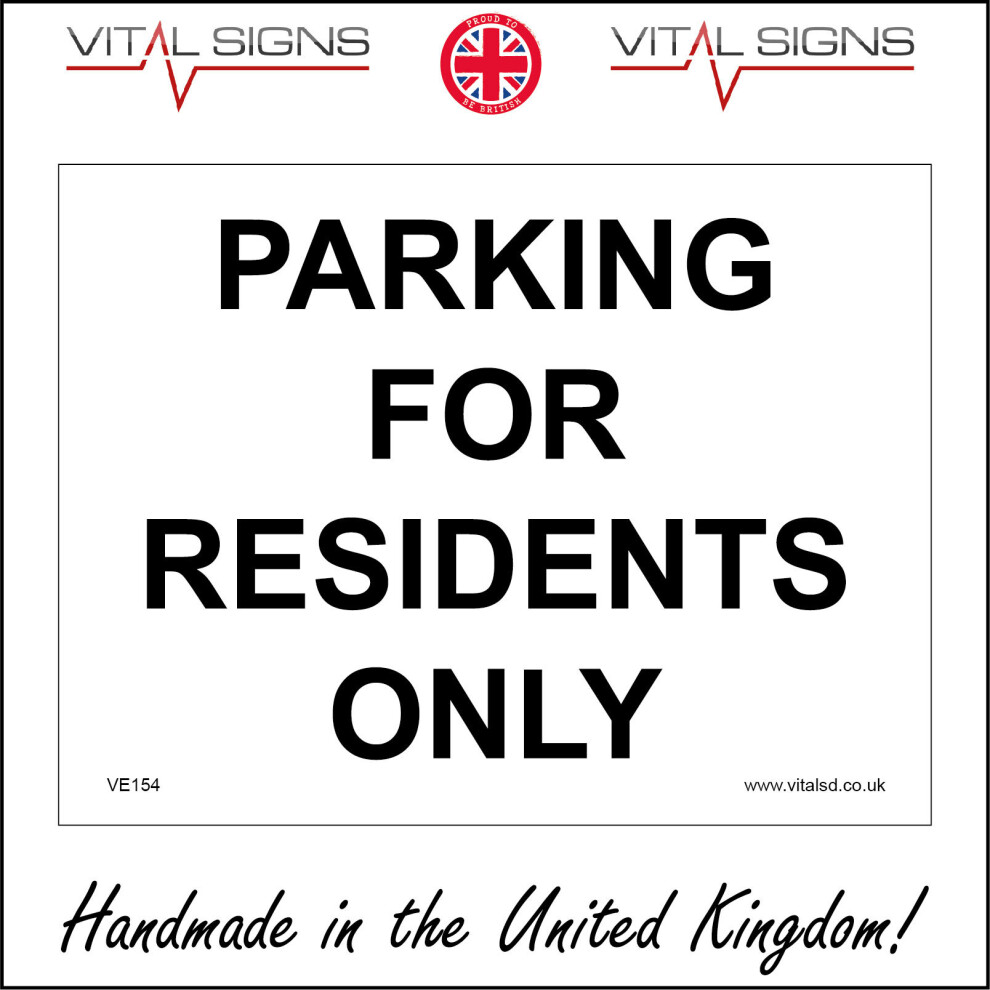 (400 x 300mm - 16 x 12, Sticker / Sav - White Background) PARKING FOR ...