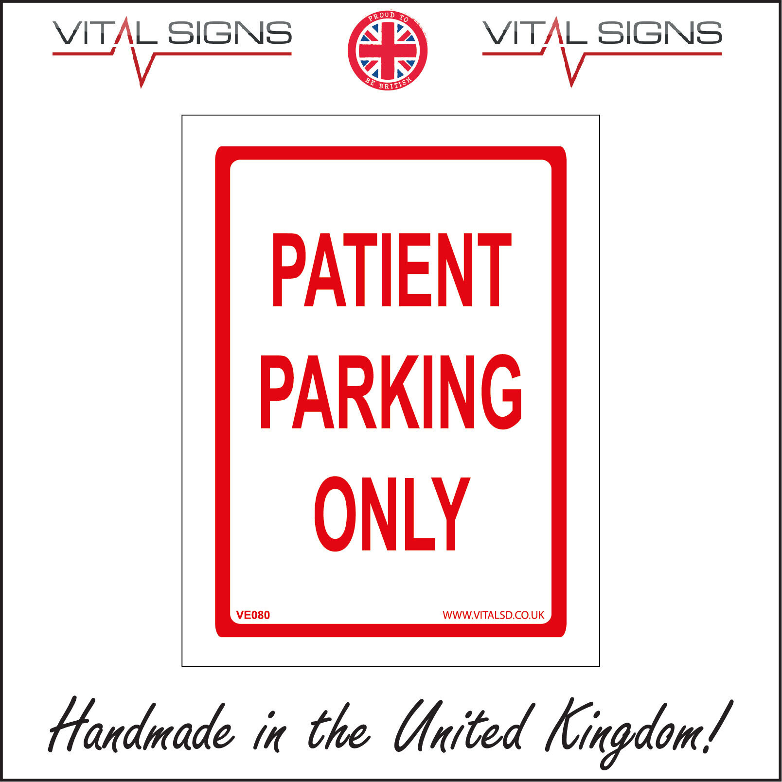 (450 x 600mm - 18 x 24, Dibond / Composite Aluminium) PATIENT PARKING ...