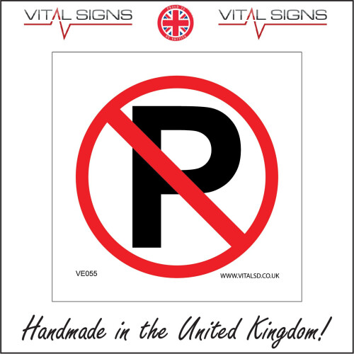 (600 x 600mm - 24 x 24, Dibond / Composite Aluminium) NO PARKING SIGN ...