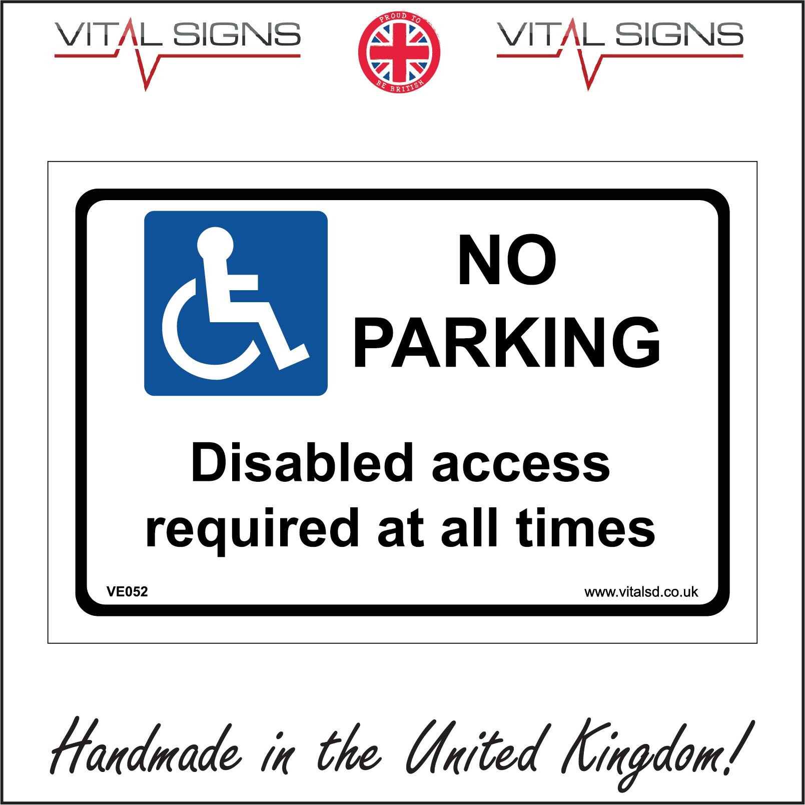 (150 x 100mm - 6 x 4, Sticker / Sav - White Background) NO PARKING ...