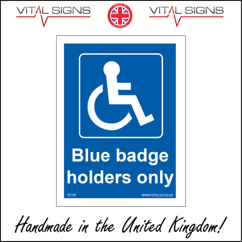 (400 x 600mm - 16 x 24, Dibond / Composite Aluminium) BLUE BADGE ...