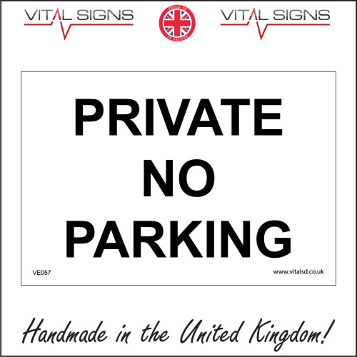 (200 x 150mm - 8 x 6, Dibond / Composite Aluminium) PRIVATE NO PARKING ...
