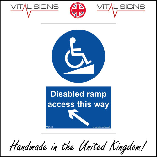 (150 x 200mm - 6 x 8, Sticker / Sav - White Background) DISABLED RAMP ...