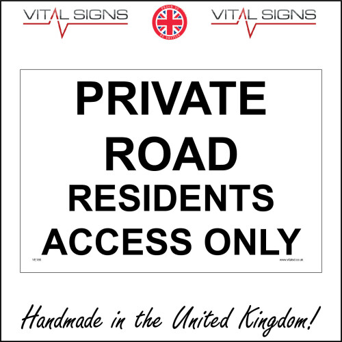 (400 x 300mm - 16 x 12, 1mm Pvc Foamex) VE187 Private Road Residents ...