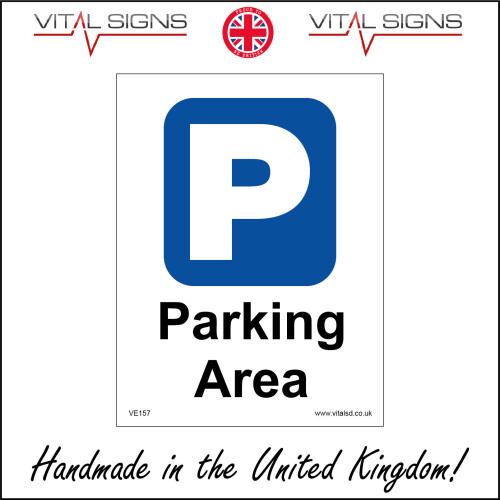 (100 x 150mm - 4 x 6, Magnetic - Vehicle Grade) PARKING AREA SIGN VE157 ...