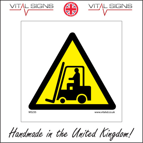 (450 x 450mm - 18 x 18, Sticker / Sav - White Background) WARNING FORK ...