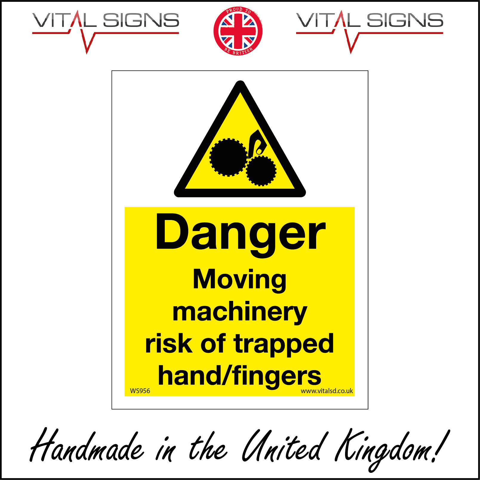 (150 x 200mm - 6 x 8, Sticker / Sav - White Background) WS956 Danger ...