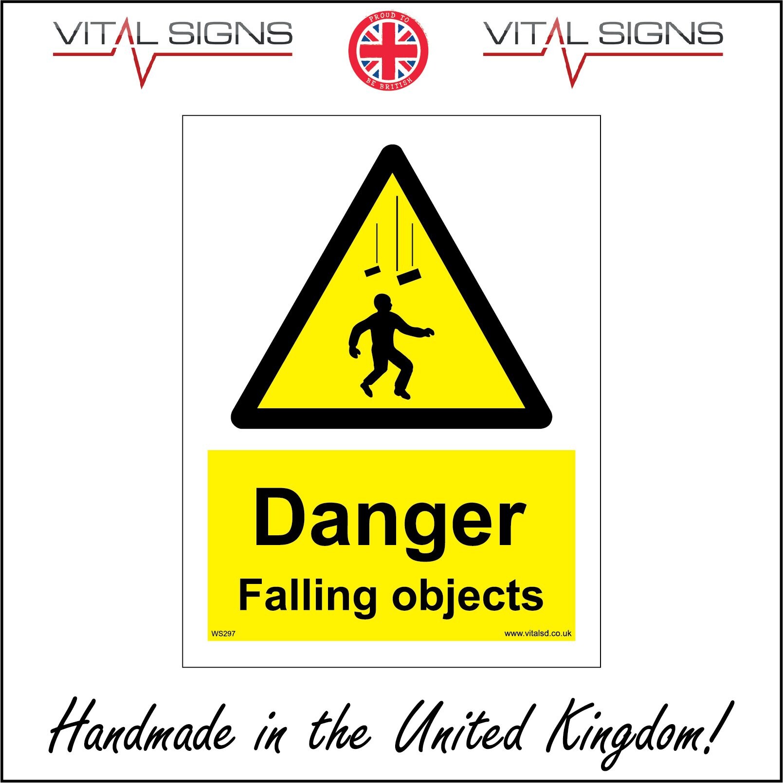 (450 x 600mm - 18 x 24, Dibond / Composite Aluminium) DANGER FALLING ...