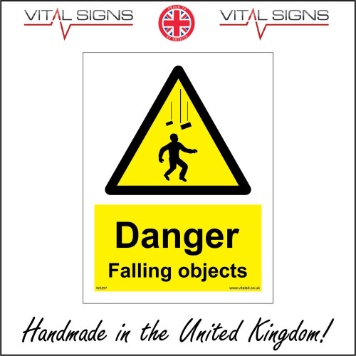 (150 x 200mm - 6 x 8, Sticker / Sav - White Background) DANGER FALLING ...