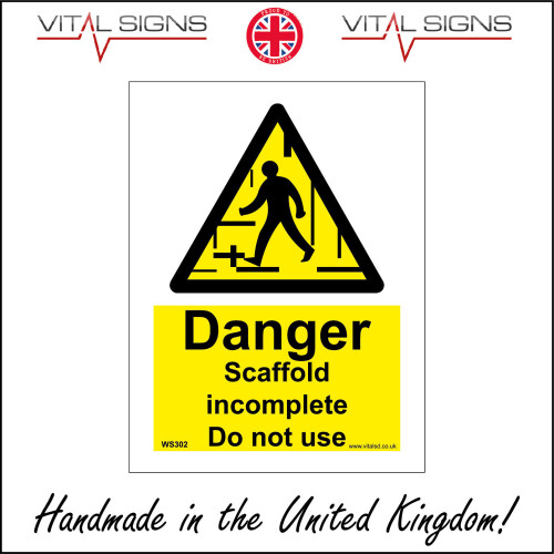 (450 x 600mm - 18 x 24, Sticker / Sav - White Background) DANGER ...
