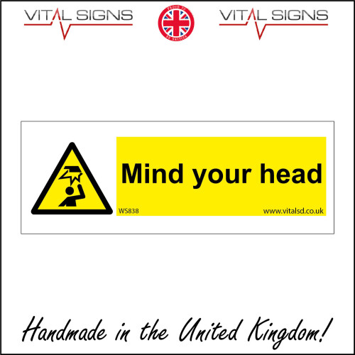 (600 x 200mm - 24 x 8, 3mm Standard Foamex Foamboard) MIND YOUR HEAD ...