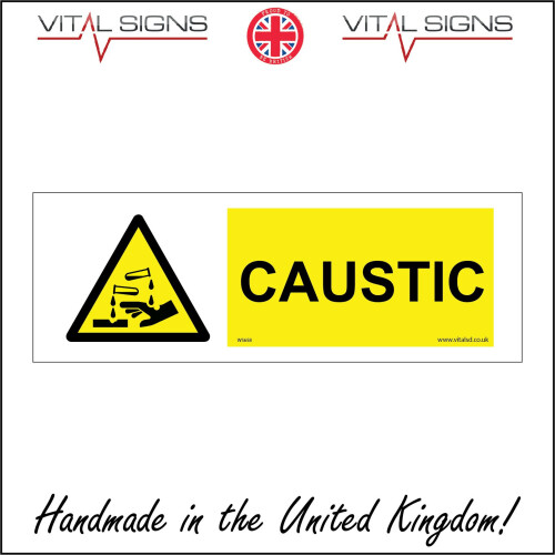 (450 x 150mm - 18 x 6, Dibond / Composite Aluminium) CAUSTIC SIGN WS658 ...