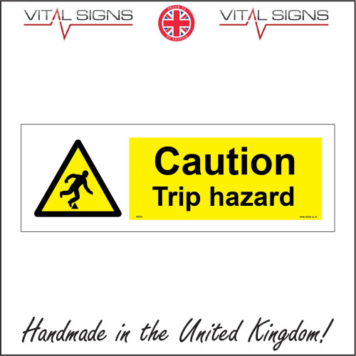 (300 x 100mm - 12 x 4, Sticker / Sav - White Background) CAUTION TRIP ...