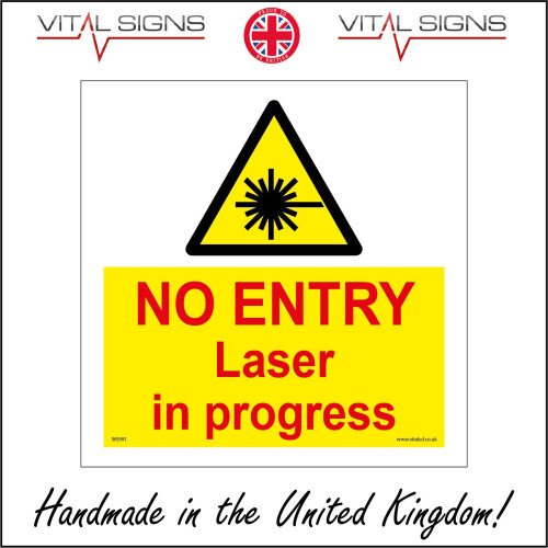 (900 x 900mm - 35 x 35, 1mm Pvc Foamex) WS991 No Entry Laser In ...