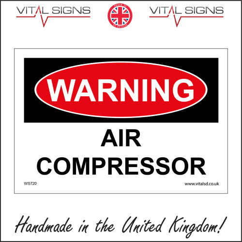 (600 x 450mm - 24 x 18, Sticker / Sav - White Background) WARNING AIR ...