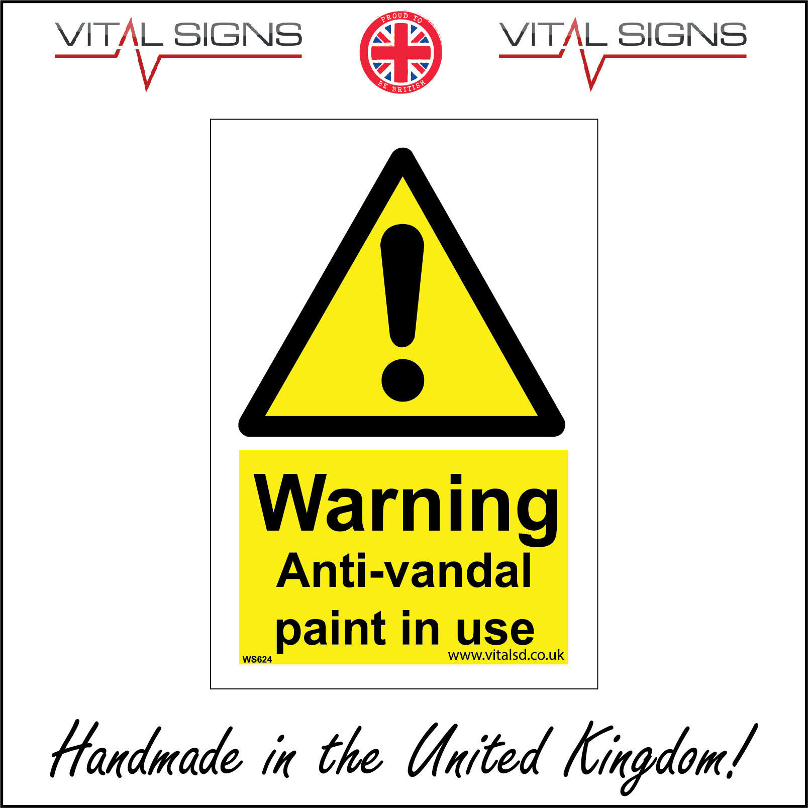 (150 x 200mm - 6 x 8, Sticker / Sav - White Background) WARNING ANTI ...