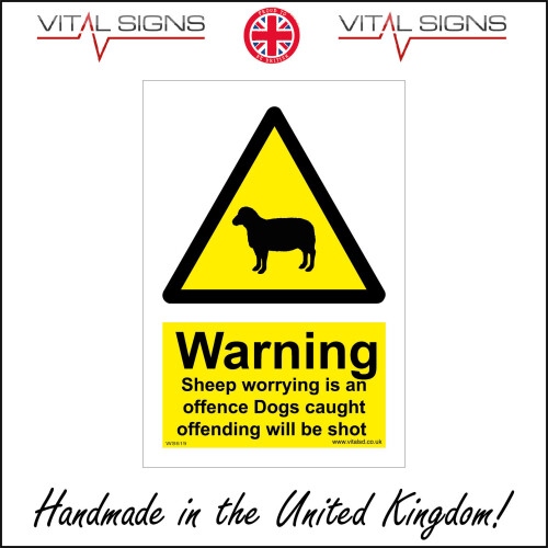 (400 x 600mm - 16 x 24, Sticker / Sav - White Background) WARNING SHEEP ...