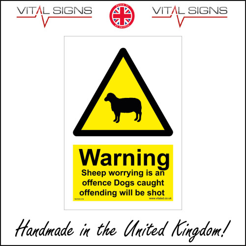 (100 x 150mm - 4 x 6, Sticker / Sav - White Background) WARNING SHEEP ...