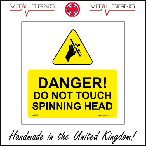 (900 x 900mm - 35 x 35, Sticker / Sav - White Background) WS953 Danger ...