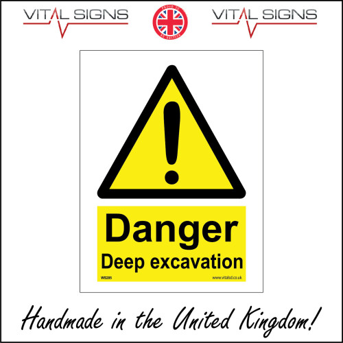 (400 x 600mm - 16 x 24, Sticker / Sav - White Background) DANGER DEEP ...