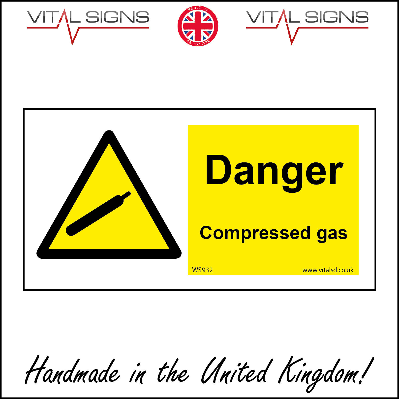 (200 x 100mm - 8 x 4, Sticker / Sav - White Background) WS932 Danger ...