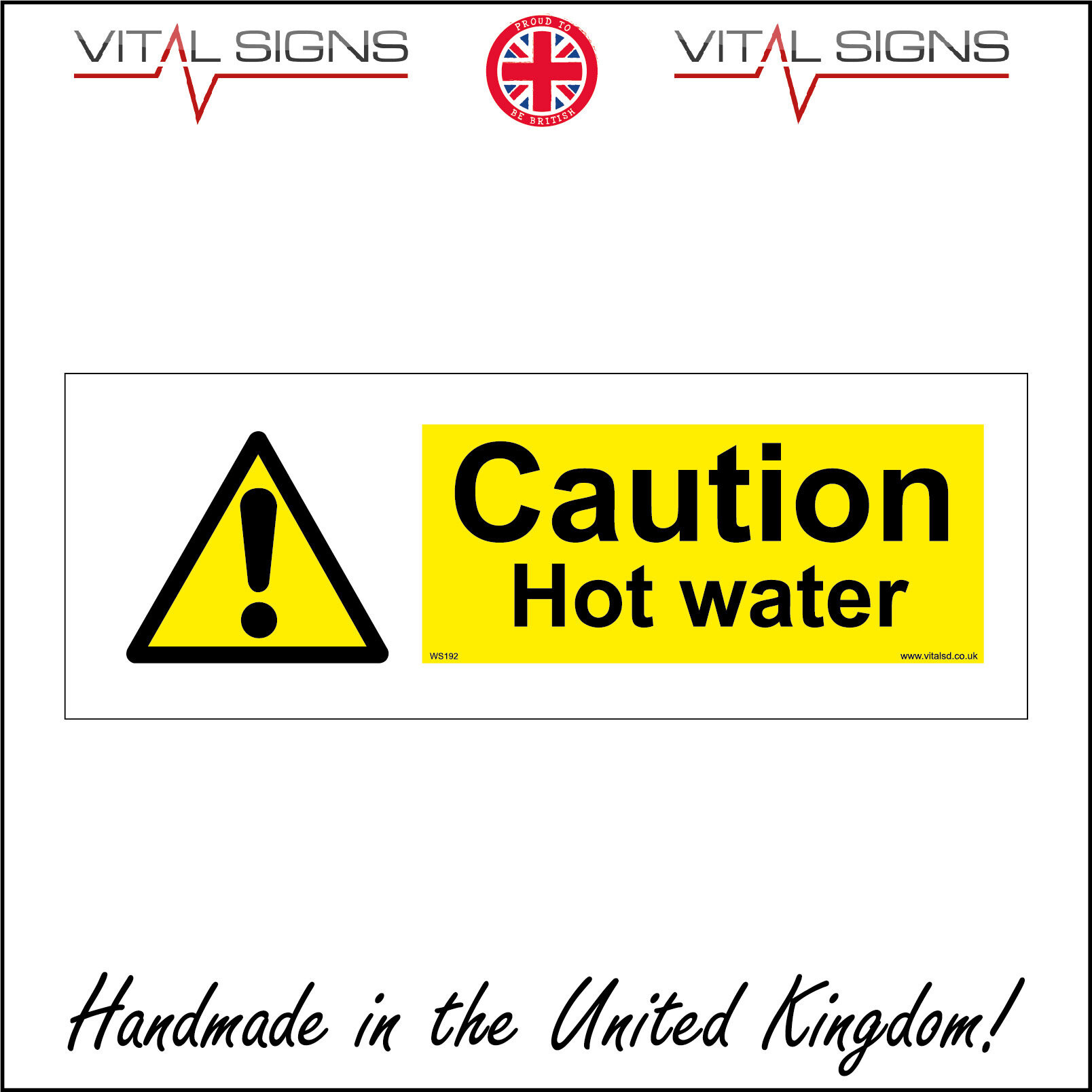 (150 x 50mm - 6 x 2, Sticker / Sav - White Background) WS192 Caution ...