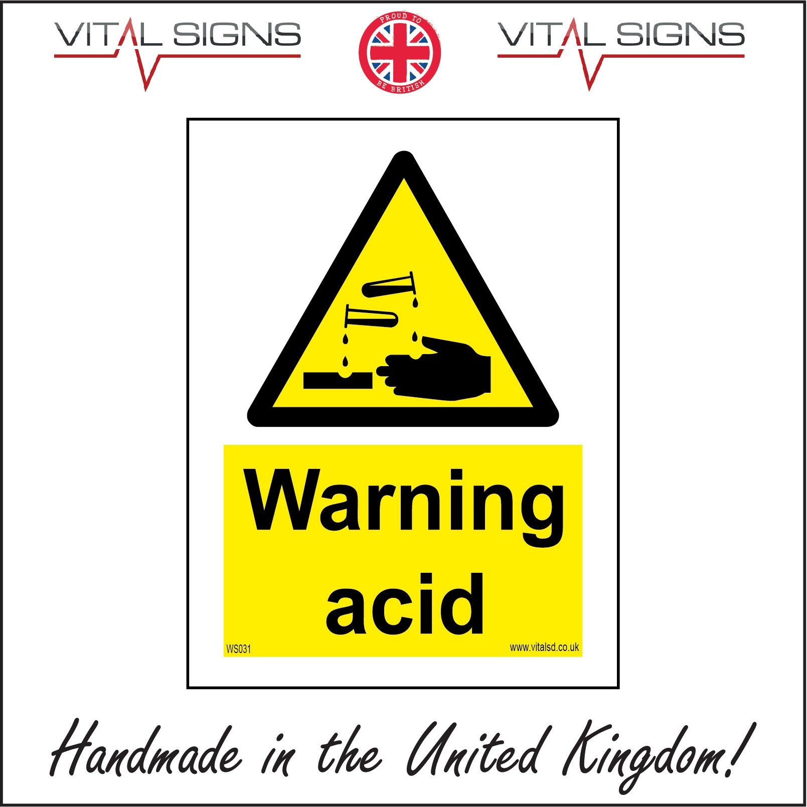 (400 x 600mm - 16 x 24, Sticker / Sav - White Background) WS031 WARNING ...