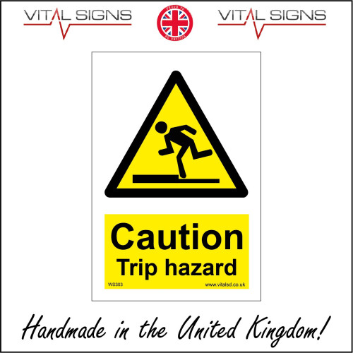 (150 x 200mm - 6 x 8, Magnetic - Vehicle Grade) CAUTION TRIP HAZARD ...