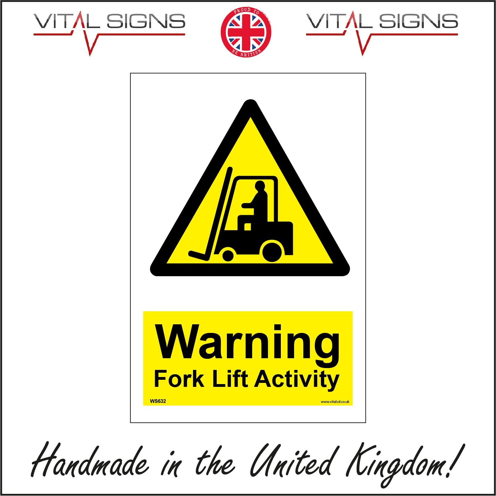 (150 x 200mm - 6 x 8, 3mm Standard Foamex Foamboard) WARNING FORK LIFT ...