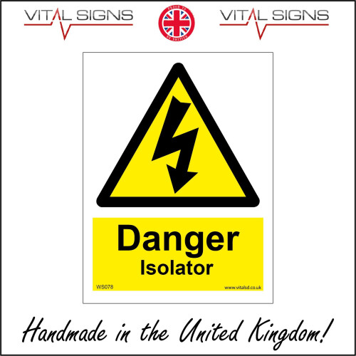 (200 x 300mm - 8 x 12, Sticker / Sav - White Background) WS078 DANGER ...