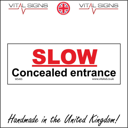 (450 x 150mm - 18 x 6, Sticker / Sav - White Background) SLOW CONCEALED ...