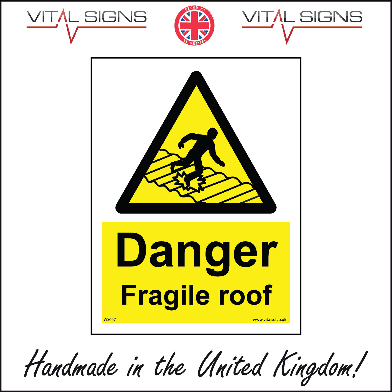 (450 x 600mm - 18 x 24, Dibond / Composite Aluminium) WS007 DANGER ...