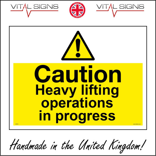 (300 x 200mm - 12 x 8, 1mm Pvc Foamex) WS916 Caution Heavy Lifting ...