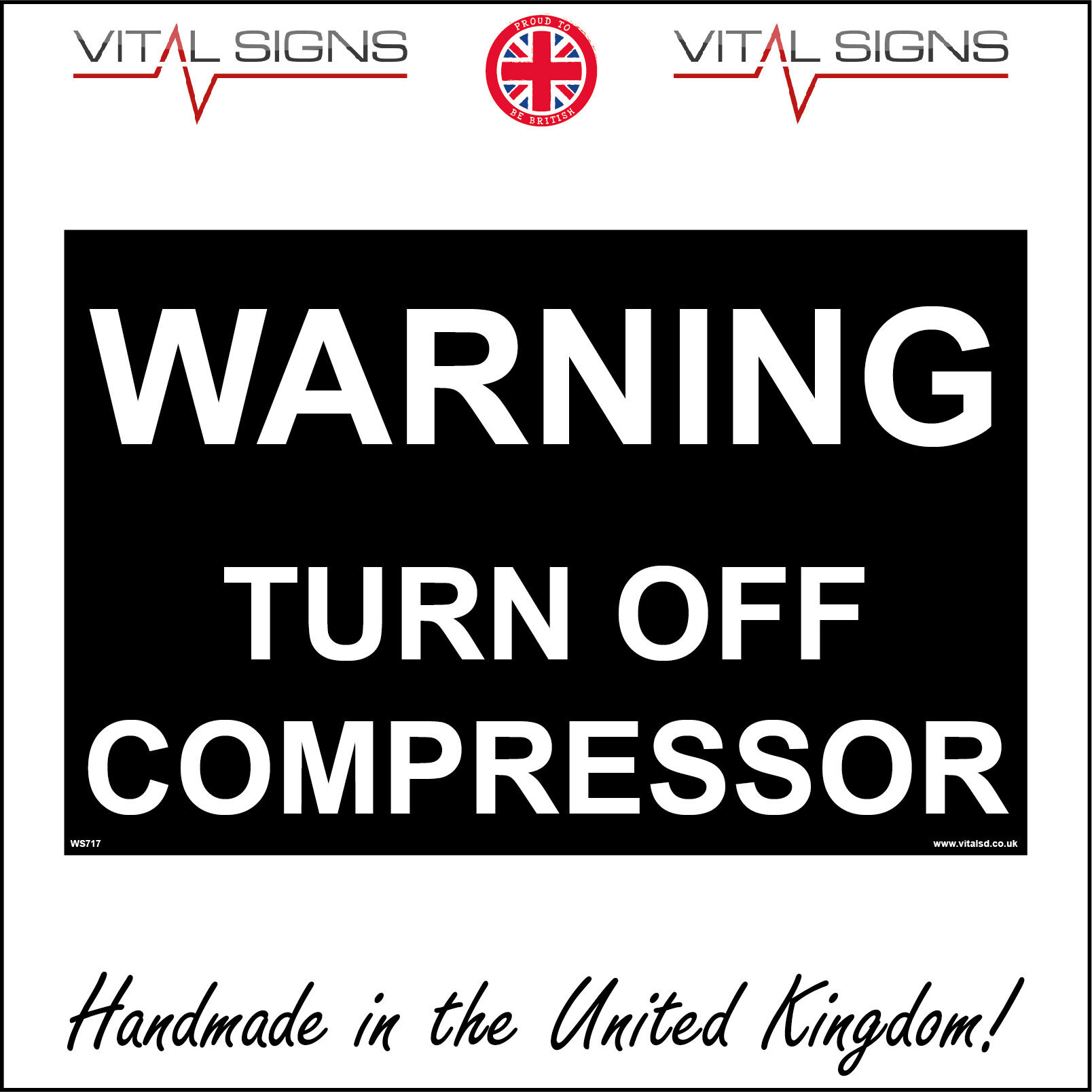 (200 x 150mm - 8 x 6, Sticker / Sav - White Background) WARNING TURN ...