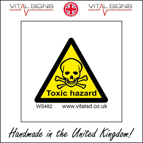 (100 x 100mm - 4 x 4, 3mm Standard Foamex Foamboard) TOXIC HAZARD SIGN ...