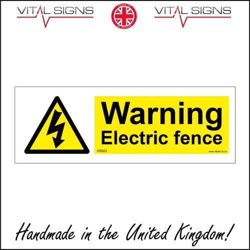 (600 x 200mm - 24 x 8, Dibond / Composite Aluminium) WARNING ELECTRIC ...