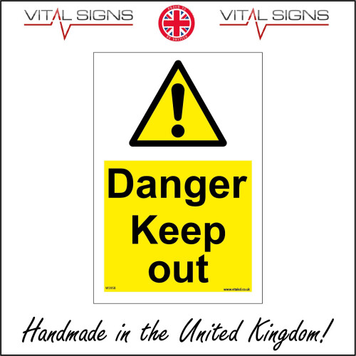 (200 x 300mm - 8 x 12, Sticker / Sav - White Background) WS958 Danger ...