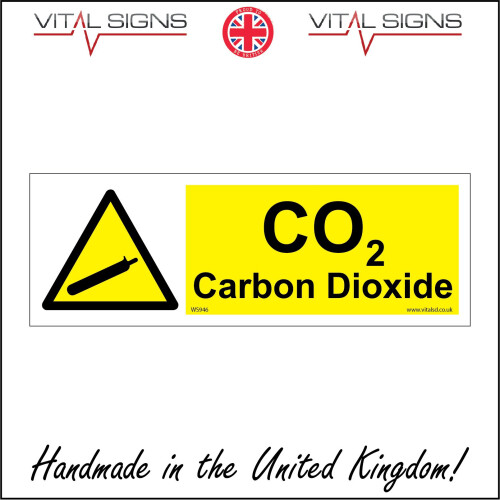 (150 x 50mm - 6 x 2, Sticker / Sav - White Background) WS946 Co2 Carbon ...