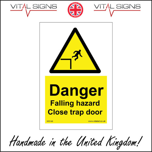 (150 x 200mm - 6 x 8, Sticker / Sav - White Background) WS149 Danger ...