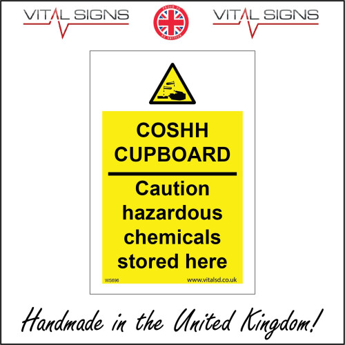 (200 x 300mm - 8 x 12, Magnetic - Vehicle Grade) COSHH CUPBOARD SIGN ...