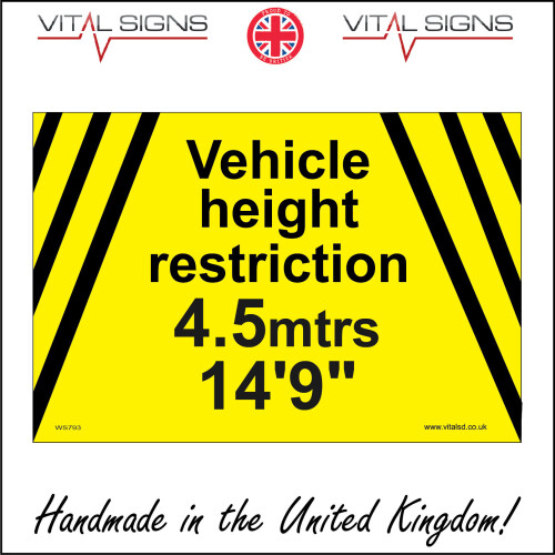 (200 x 150mm - 8 x 6, Sticker / Sav - White Background) VEHICLE HEIGHT ...