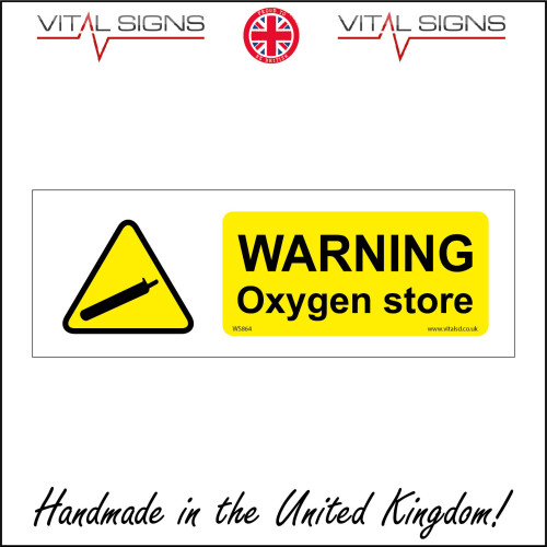 (600 x 200mm - 24 x 8, Magnetic - Vehicle Grade) WARNING OXYGEN STORE ...