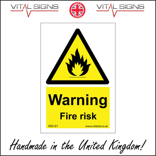 (450 x 600mm - 18 x 24, Sticker / Sav - White Background) WS121 Warning ...