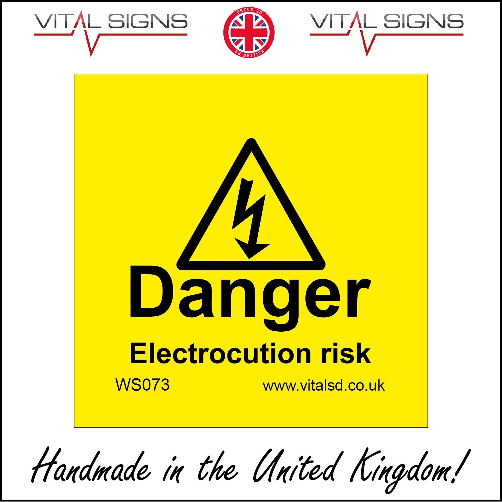 (150 x 150mm - 6 x 6, Magnetic - Vehicle Grade) WS073 DANGER ...